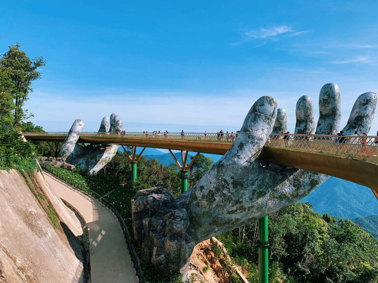 Visiting the Giant Golden Hands Bridge in Ba Na Hills — Girl Eat World