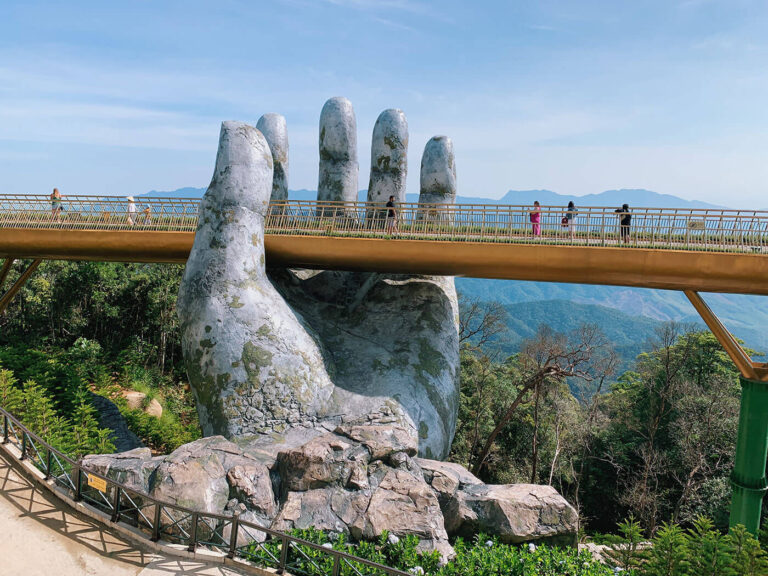 Visiting the Giant Golden Hands Bridge in Ba Na Hills — Girl Eat World